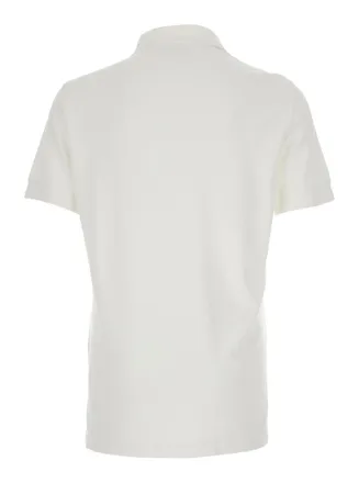 Tom Ford Mens Polo Shirt White Cotton Blend Lyocell T-Shirts And Polos