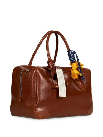 Golden Goose Leather with Star Charms Tote Bag - Brown