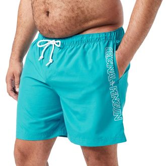 Original Penguin Herren SWM Vert Side Branding Badehose, Caribbean Sea, S 7-9