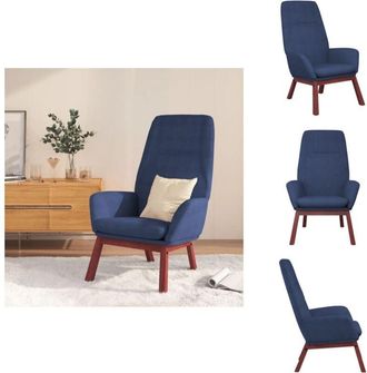vidaXL Chaise de relaxation Bleu Tissu - Chaise De Relaxation - Chaises De Relaxation - Chaise - Fauteuil