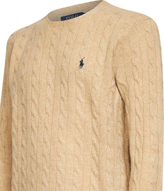 Polo Ralph Lauren Cable-Knit Wool-Blend Sweater - Beige