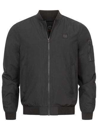 Indicode Herren INMaxim Bomberjacke mit Stehkragen & Reißverschluss | Übergangsjacke für Männer Black, XXL