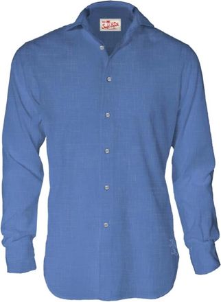 MC2 Saint Barth Homme, Chemises, Bleu, Taille: M Pamplona Linen Shirt