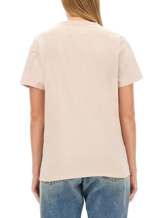Maison Margiela Logo-Print Cotton T-Shirt - Beige