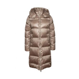 People of Shibuya Femme, Manteaux, Beige, Taille: 38 FR Longue Doudoune Matelassée