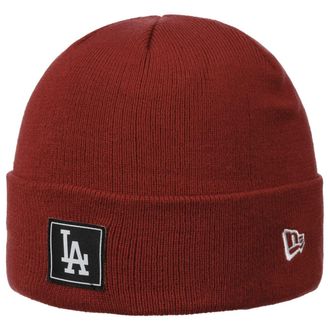 New Era MLB Dodgers Team Cuff Beanie Strickm&uuml;tze Winterm&uuml;tze Umschlagm&uuml;tze Damen/Herren - mit Umschlag Winter Herbst-Winter - One Size rot