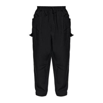 Yohji Yamamoto Homme, Pantalons, Noir, Taille: L Sport Uniform UT Straight Leg Pantalons