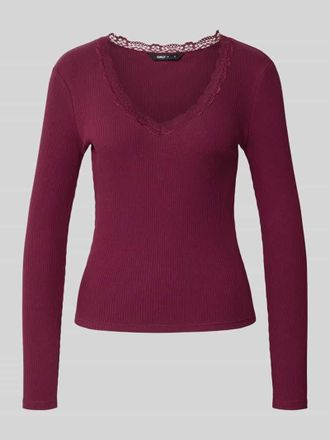 Only Slim Fit Langarmshirt aus Baumwoll-Mix Modell SARA SHARAI