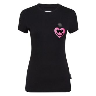 Philipp Plein Femme, Tops, Noir, Taille: 42 FR Pure T-Shirt