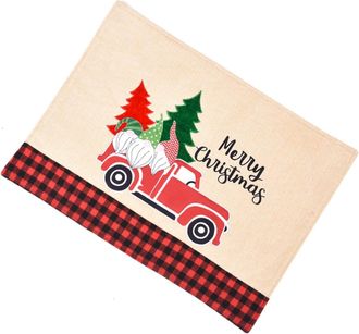 Valiclud Tischset f&uuml;r Weihnachten Geschirrset Tischschutzmatte f&uuml;r Feste und Dekoration Strapazierf&auml;hig und Rei&szlig;fest