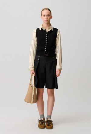 Claudie Pierlot Top maille boutonn&eacute;