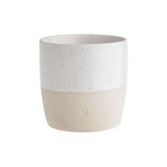 Butlers Tasse ohne Henkel 350ml Steingut Becher mit Herz-Symbol -ME TIME- Sp&uuml;lmaschinen- und mikrowellenfester Kaffeebecher, ideal auch als Tee-, Latte Macchi