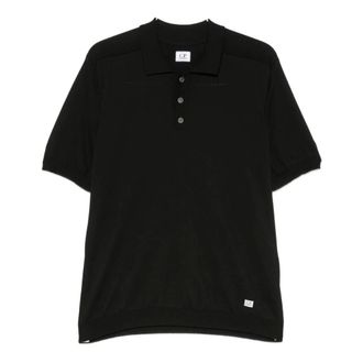 C.P. Company C.p. Company, Homme, Tops, Noir, Taille: 2XL Boston Cotton Collar Polo