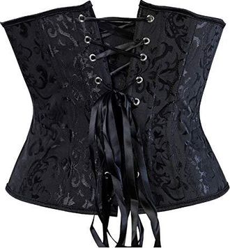 Generic Shffuw Corset Femme Bustiers Et Corsets Gothique Medieval Vintage Sexy Grande Taille Corset Sein Nu Gaine Ventre Plat Minceur Lingerie Avec Ruban Lace