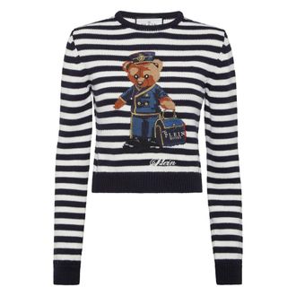 Philipp Plein Damen, Strickwaren, Blau, SGr&ouml;&szlig;e