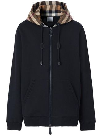 Burberry Hoodie mit Karomuster - Schwarz
