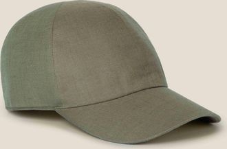 Luca Faloni Baseball-Kappe in Khakigrün aus Leinen für Herren