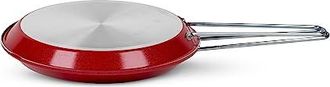 Zanetti Adriatica Doppelpfanne mit Antihaftbeschichtung, Durchmesser 26 cm, Farbe Rot, hergestellt in Italien