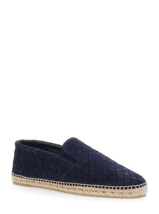 Castaner Mens Espadrilles Java Blue Suede Calf Leather Shoe