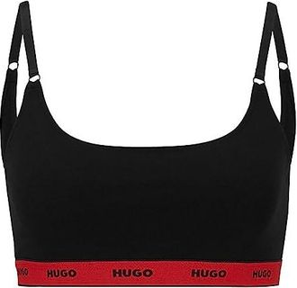 HUGO BOSS Double Bralette Stripe, Noir, L Femme