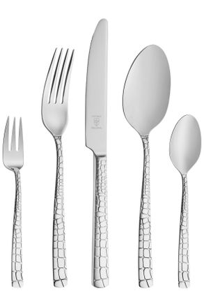 Justinus Bestecke Besteckset Croco, Edelstahl, Metall, 30-teilig, lebensmittelecht, Essen & Trinken, Besteck, Besteck-Sets