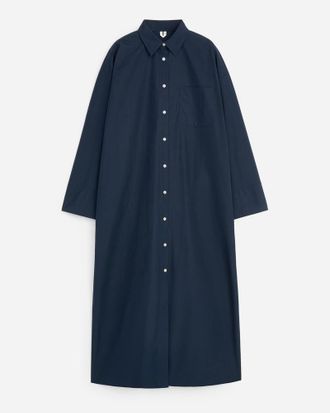 Arket Hemdkleid Aus Baumwolle -Blau