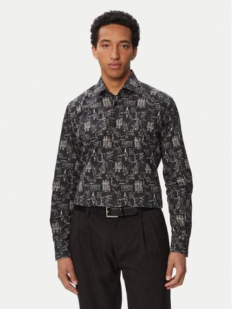 Karl Lagerfeld Hemd 605000 563613 Schwarz Regular Fit