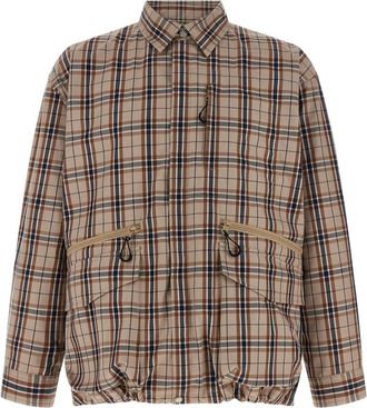 Comme Des Gar&ccedil;ons Homme, Chemises, Beige, Taille: M Overshirt &agrave; carreaux