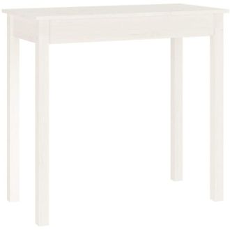 vidaXL Konsolentisch Wei&szlig; 80x40x75 cm Massivholz Kiefer Vidaxl