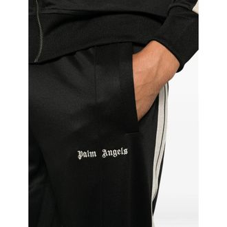 Palm Angels Logo-Embroidered Track Trousers - Black