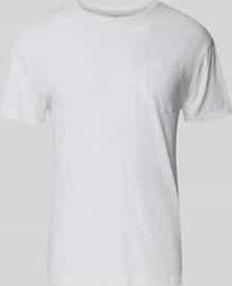 Superdry T-Shirt aus Baumwoll-Leinen-Mix mit Brusttasche