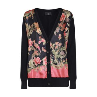 Etro Woll-Cardigan mit Print - - Knitwear - Damen - Mehrfarbig - XS