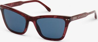 Isabel Marant Lunettes Cat Eye Leyna - Femme - Marbr&eacute; Rouge-bleu - - Isabel Marant