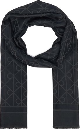 Calvin Klein Schal Calvin Klein Emblem Aop Glossy Tonal Scarf LV04F8096G Schwarz