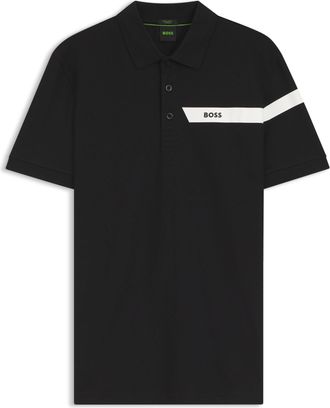 BOSS Herren Paddy IN Sportives Paddy Poloshirt aus Baumwoll-Mix mit Piqu&eacute;-Struktur Schwarz001 XXXL