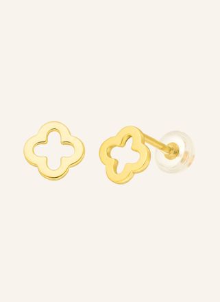 Leaf Ohrstecker Clover Aus 14 Karat Gelbgold gold