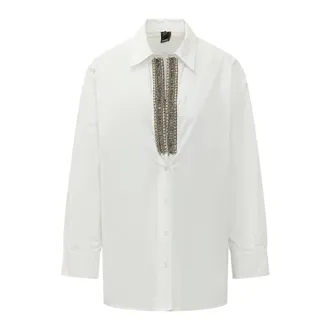 Pinko Pinko, Femme, Blouses et Chemises, Blanc, Taille: 42 FR Capirai Camicia Pop