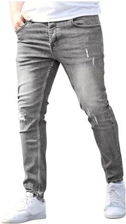 Generic DUHENWU Jean pour homme - Coupe droite - L&eacute;ger - D&eacute;contract&eacute; - Stretch - Pantalon cargo - Coupe ajust&eacute;e - Pantalon de jogging confortable - Avec poche