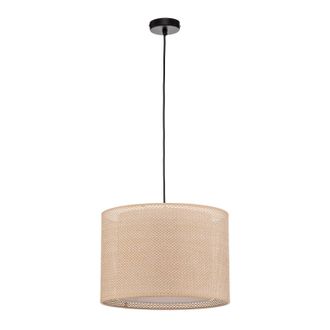 Lindby Esstisch Pendelleuchte Ø 40 cm, Hängelampe Textil Kunststoff Wohnzimmerlampe 1x E27 max. 15W ohne Leuchtmittel Hängeleuchte Esszimmerlampe