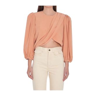 Chlo&eacute; Drapierte Bluse - - Blouses & Shirts - Damen - Rosa - S