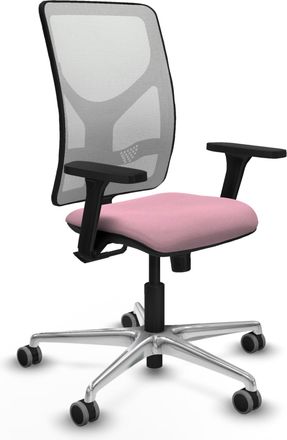 Piqueras y Crespo Schreibtischstuhl in Rosa, mit 3D-Armlehnen, h&ouml;henverstellbare Lendenwirbelst&uuml;tze, ausgestattet mit 3 Positionen und Schneideschaum, Wei&szlig;/Rosa