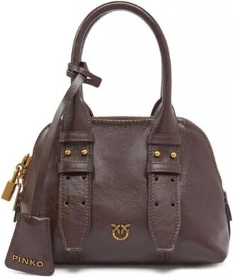 Pinko Pinko, Femme, Sacs, Brun, Taille: ONE Size Bowling Bag Zip Mini