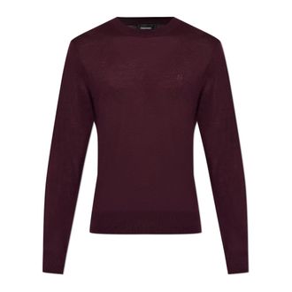 Dsquared2 Strickpullover mit Rundhalsausschnitt - - Knitwear - Herren - Rot - M