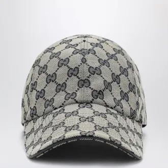 Gucci Baseballkappe blau aus GG-Baumwollcanvas