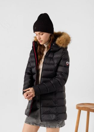 Jott Doudoune mi-longue Grand Froid Noir Perle - Taille XS