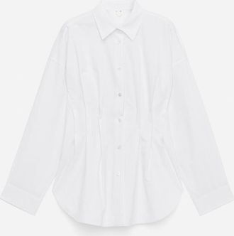 Arket Bluse Mit Falten -Wei&szlig;