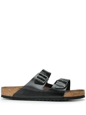 Birkenstock sandales Arizona Amalfi en cuir - Noir