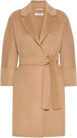 Max Mara Femme, Manteaux, Brun, Taille: 36 FR Manteau Court en Laine Double Face