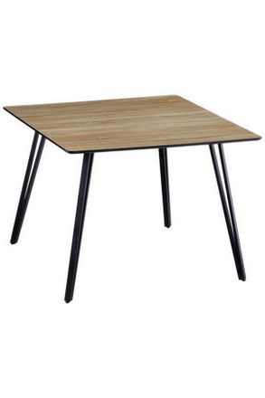 Livetastic Esstisch, Eiche, Metall, Holzwerkstoff, quadratisch, Flachrohr, 100x75x100 cm, Esszimmer, Tische, Esstische, Esstische quadratisch