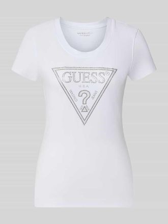 Guess T-Shirt mit Ziersteinbesatz und Logo